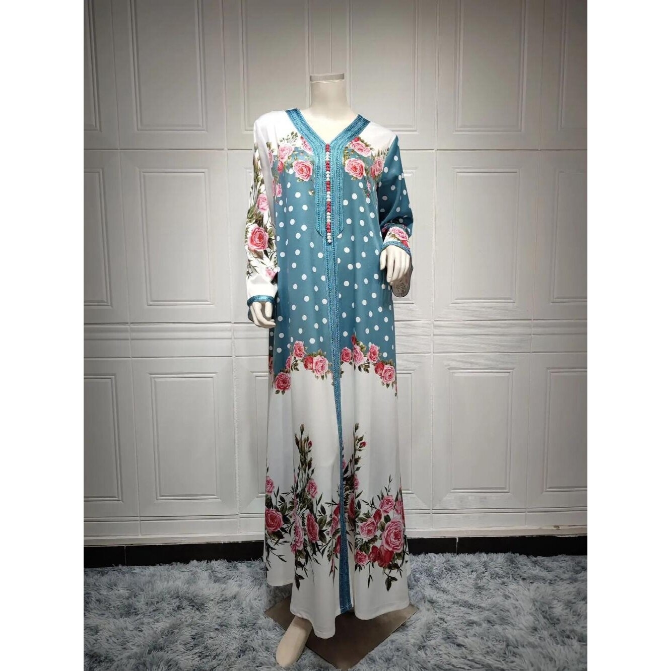 Muslim dress Middle East Womens Arabian Clothing Lace Webbing Patchwork ...