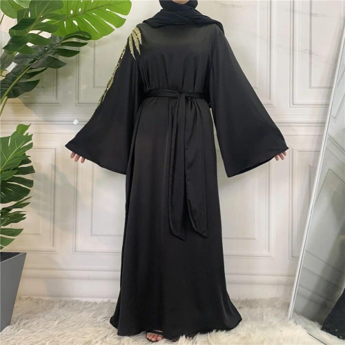 Ramadan Abaya Femme Musulmane Satin Hijab Dress Turkey Kaftan Caftan Marocain Muslim For Women ...