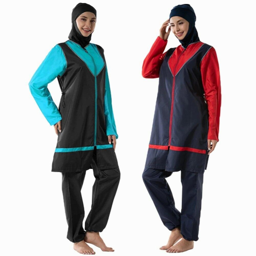 Muslim Women Swimsuit Hijab Swimwear 3pcs Burkini Islamic Bathing Suit