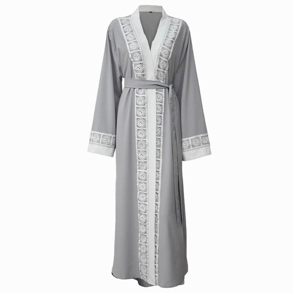 Eid Mubarak Abaya Dubai Islamic Clothing Caftan Kaftan Maxi Kimono Hijab Muslim Women Cardigan ...