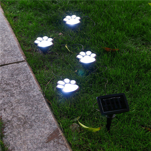Solar Lights Outdoor Dog Paw Pathway Lighting Garden on OnBuy