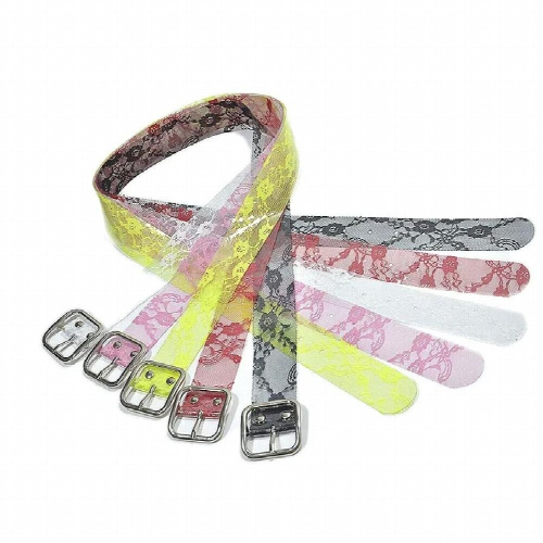 Summer High PVC Belts PVC Plastic Transparent Belt Women Pin Buckle ...