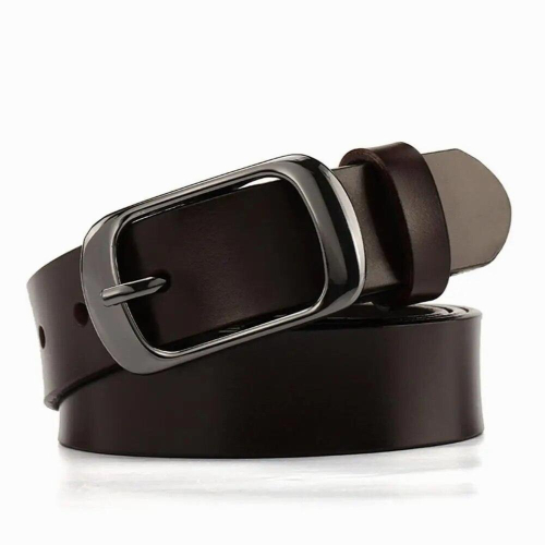 Pure Cowhide Ladies Cow Skin Leather Female Red Belt Retro Clasp Belts ...