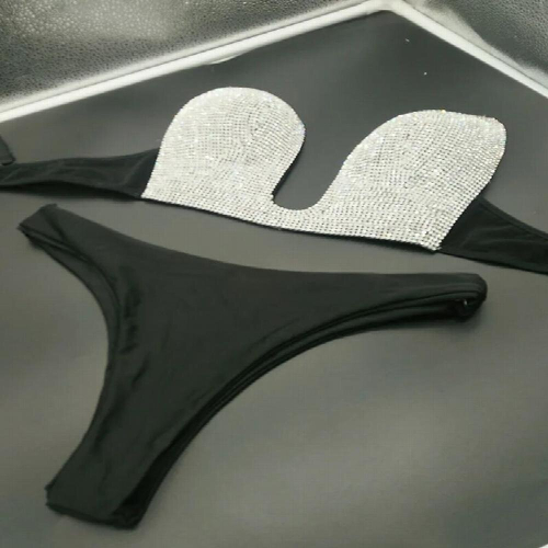 Bikini Set Bling Stones Sexy Swimwear Crystal Rhinestone Bathing Suit ...