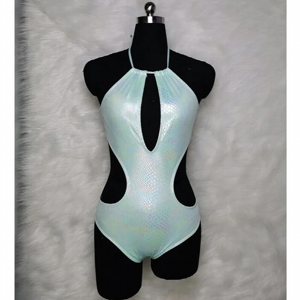 Womens Ladys Glitter Laser Swimsuit Set One Piece Bikini Sexy Girl ...