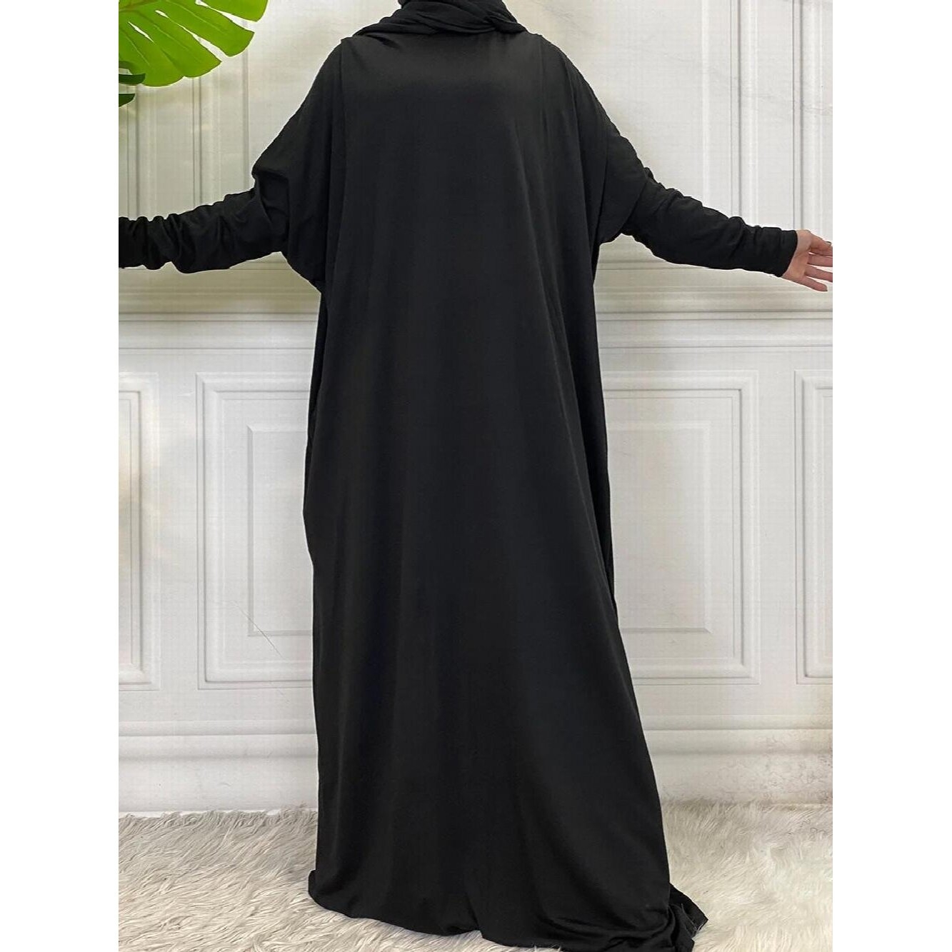 Middle East Cotton Muslim Robe Dubai Long Dress For Women Islamic Prayer Garment Kaftan Turkey ...