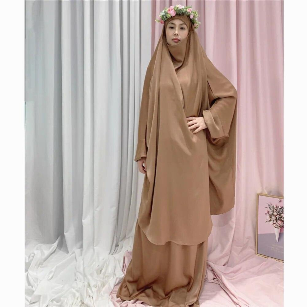 Eid Hooded Muslim Women Hijab Dress Prayer Garment Jilbab Abaya Long ...