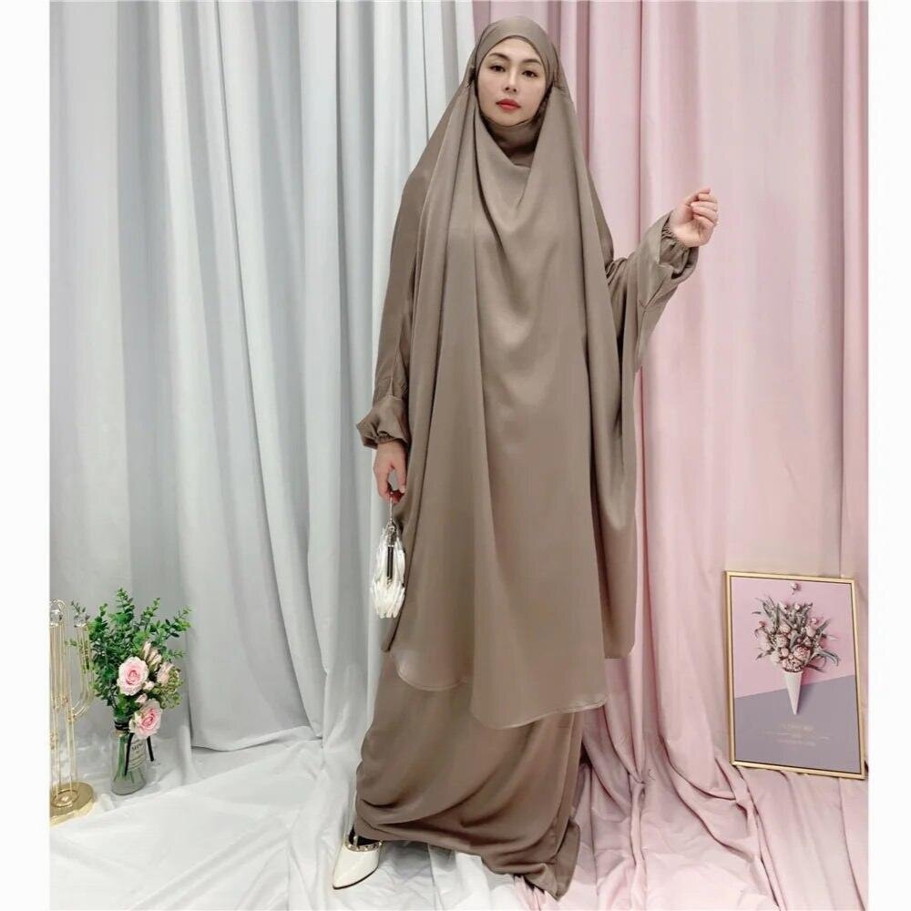 Eid Hooded Muslim Women Hijab Dress Prayer Garment Jilbab Abaya Long ...