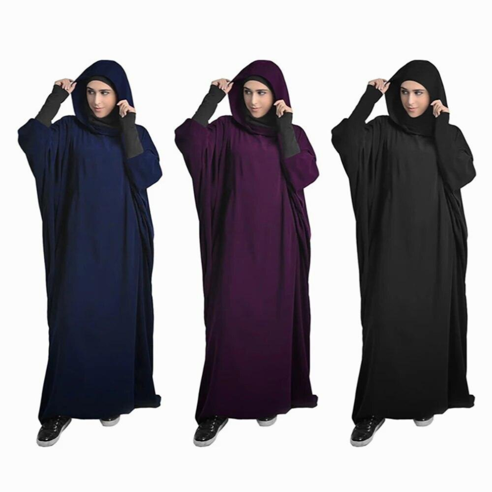 Eid Hooded Muslim Women Hijab Dress Prayer Garment Long Khimar Jilbab ...