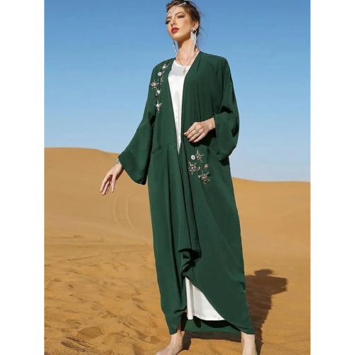 Ramadan Eid Mubarak Open Kimono Abaya Dubai Saudi Arabic Turkey Islam Muslim Dress Abayas For ...