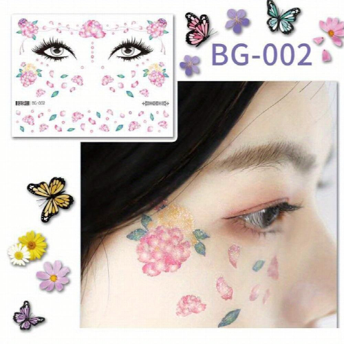 Womens Temporary Tattoo Sticker Strawberry Flower Butterfly Waterproof ...