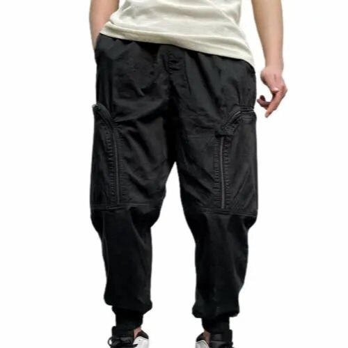 Streetwear Men Jeans Loose Fit Green Gray Khaki Casual Cargo Pants ...