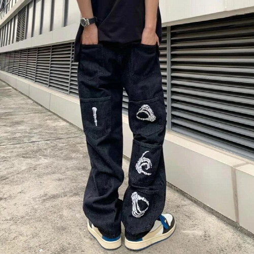 Mens Harajuku Jeans Street Clothes ALT Jeans Straight Elf Garbage Pants ...