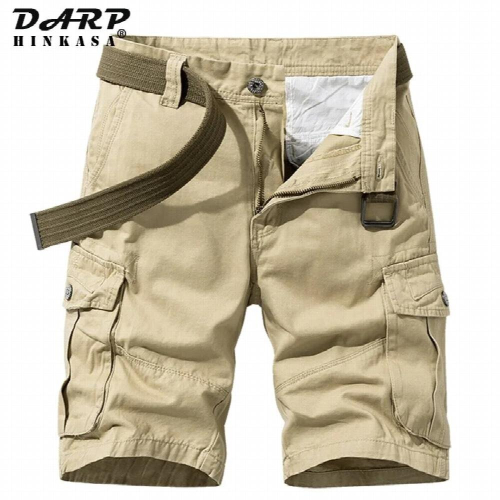 Summer Khaki Military Cargo Shorts Men Casual Loose Men Short Clothing ...
