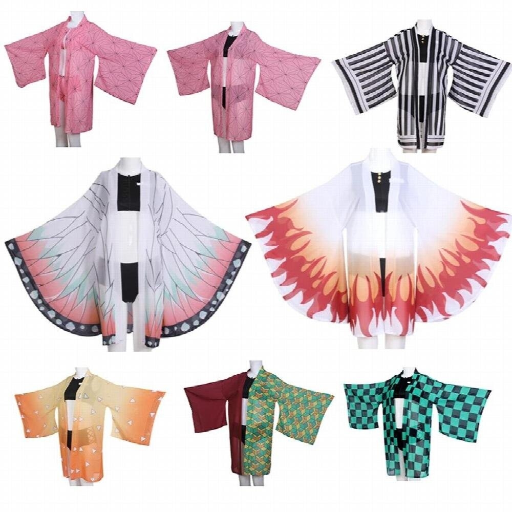 Anime Costumes Demon Slayer Cosplay Costume Nezuko Tanjirou Kochou ...