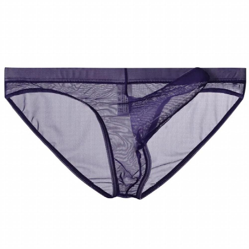 Men Soft Ice Silk Underwear Sexy Ultra Thin Penis Large Pouch Mens ...