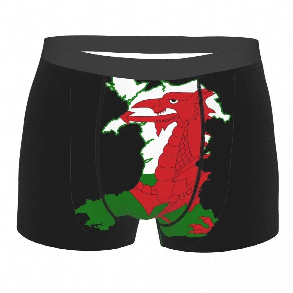 Flag Map Of Wales Mens Boxer Briefs R301 Funny elastic pants for men on ...