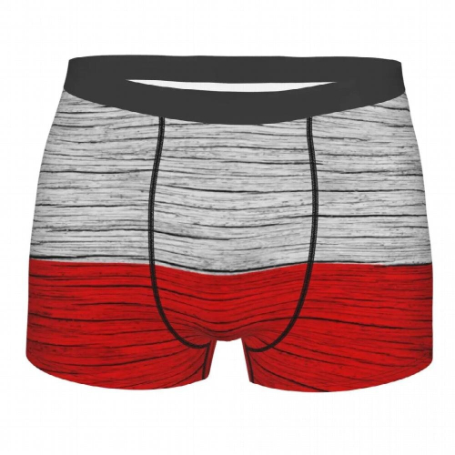 Mens Panties Poland Flag Wood Texture Male Underpants Man Short Boxer ...