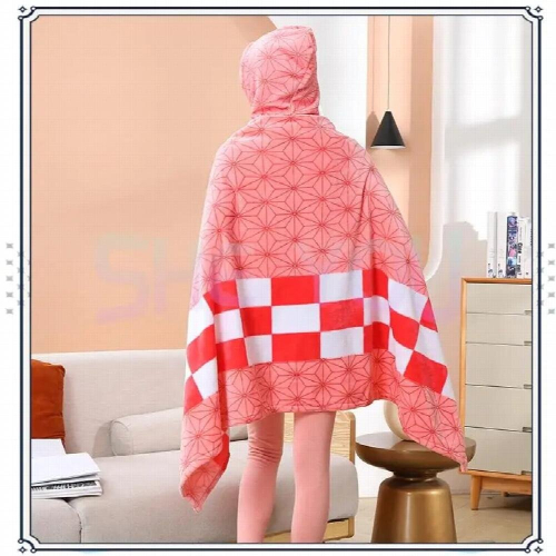 Anime Demon Slayer Blanket Flannel Cloak Nezuko Shinobu Kimetsu No ...