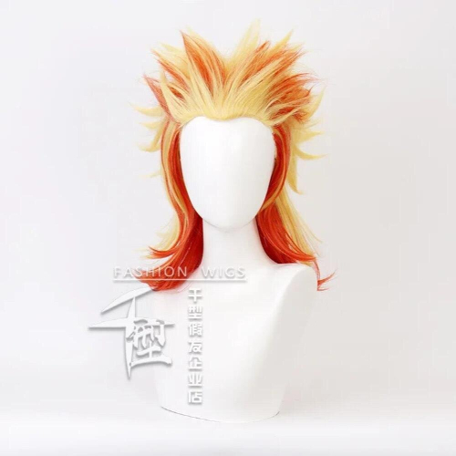 Demon Slayer: Kimetsu No Yaiba Rengoku Kyoujurou Cosplay Wigs Hair Wig ...
