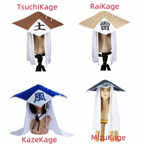 Adult Anime Cosplay KazeKage Hat RaiKageHat MizuKage Hat TsuchiKage Hat ...