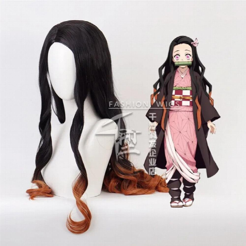 Kanroji Mitsuri Anime Demon Slayer Kimetsu No Yaiba Women Cosplay Wig ...