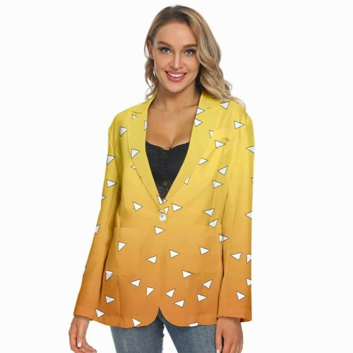 Anime Demon Slayer Kimetsu No Yaiba Agatsuma Zenitsu Cosplay Costume ...