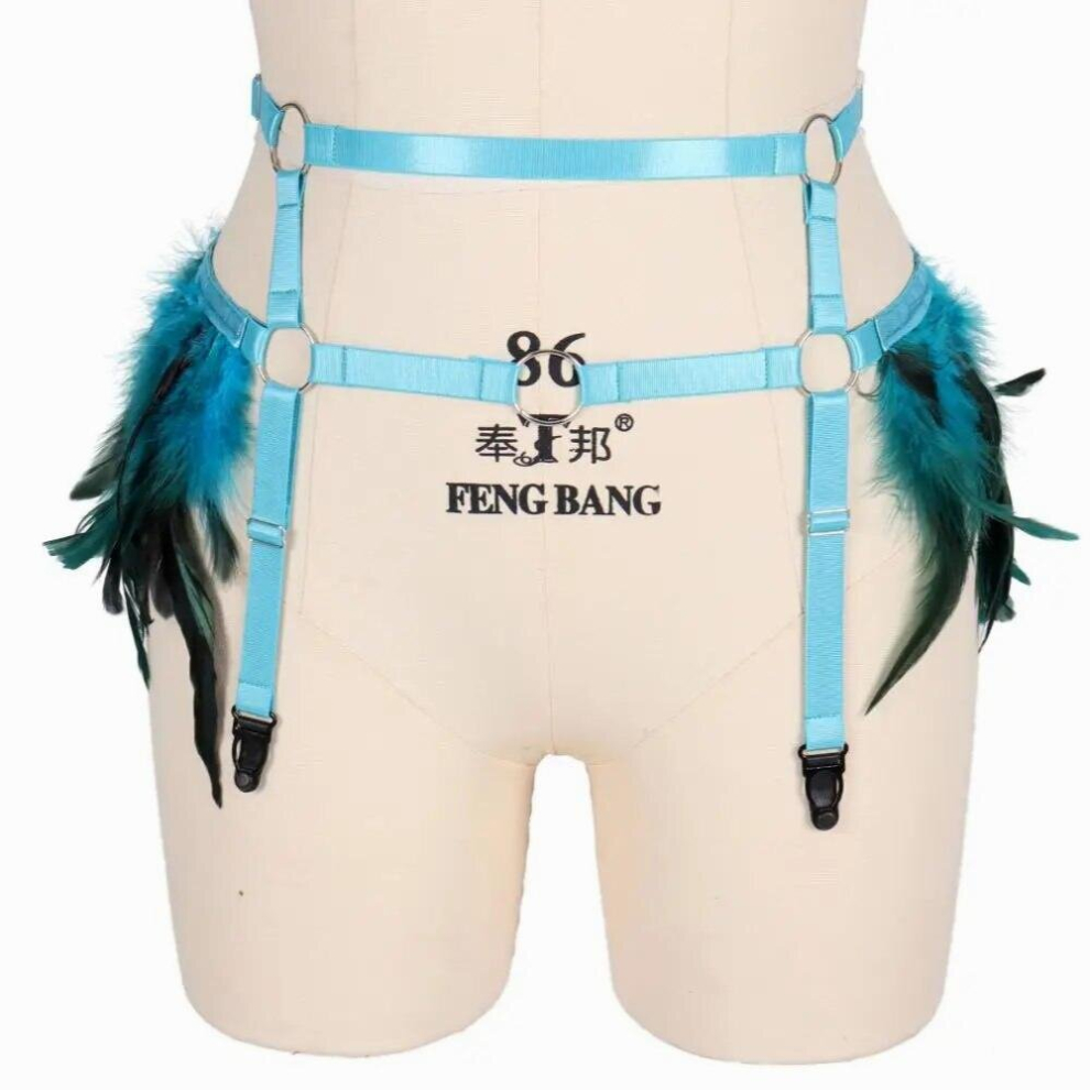 Sexy Pole Dance Bondage Harness Body Suspender Belt Thigh Stockings