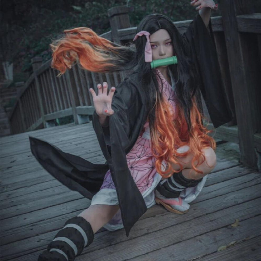Anime Demon Slayer Nezuko Cosplay Kimono Kimetsu No Yaiba Kamado Nezuko ...