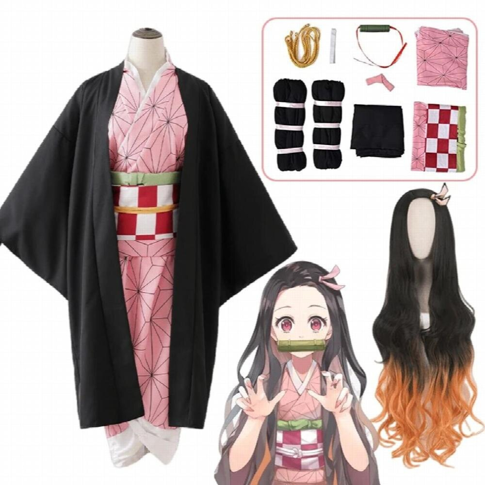 Anime Demon Slayer Nezuko Cosplay Kimono Kimetsu No Yaiba Kamado Nezuko ...