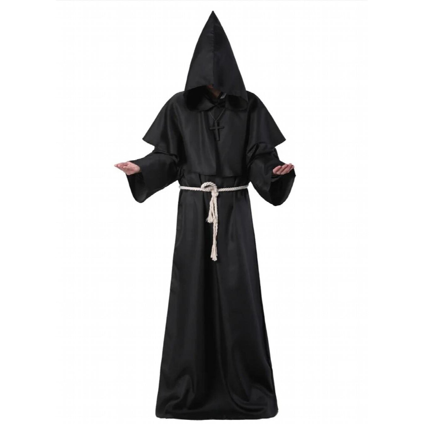 Halloween Cosplay Costume Medieval Monk Robes, Ancient Church Vestments ...