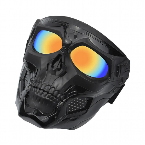 Steampunk Suv Motor Skeleton Half Face Mask Cosplay Skeleton Mask ...