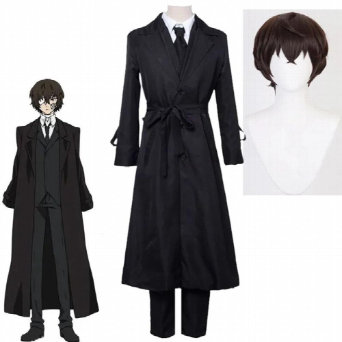 Bungo Stray Dogs Dazai Osamu Cosplay Costume Mens Uniform Suit ...