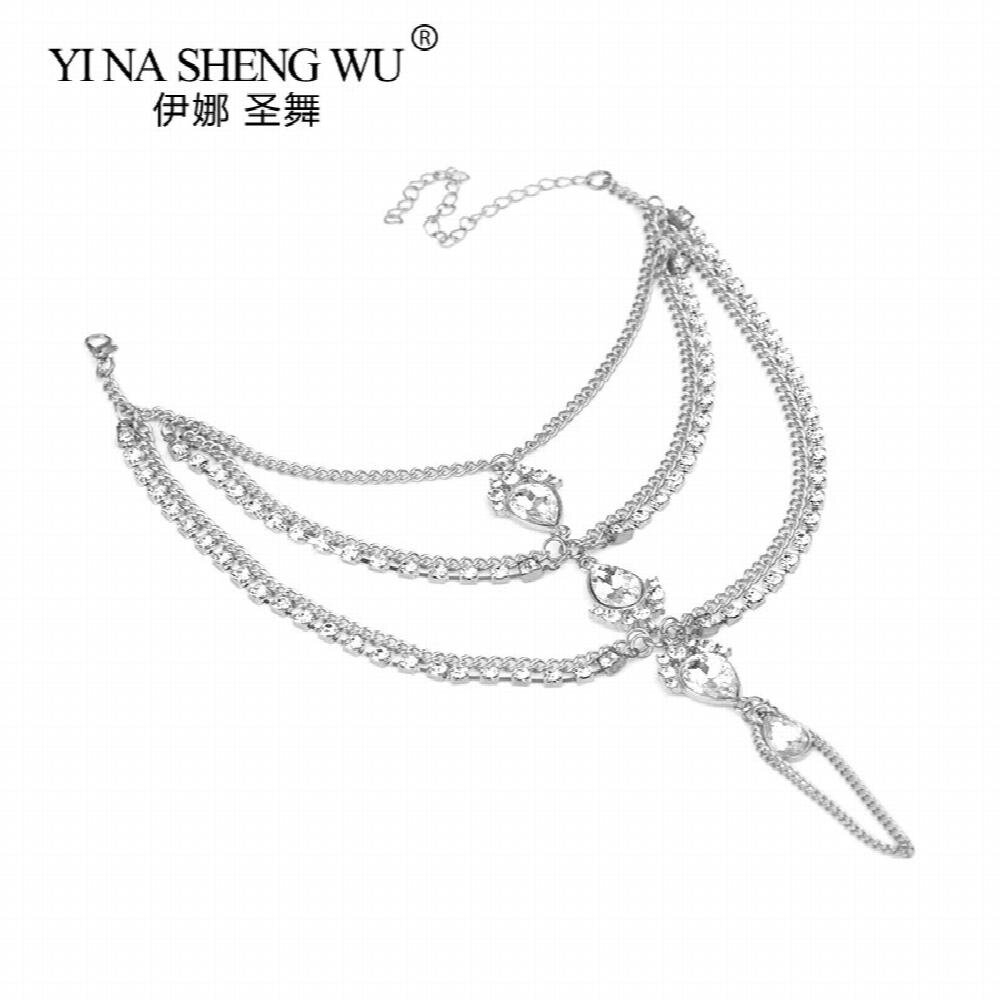 Sexy Multilayer Claw Chain Foot Chain Rhinestone Belly Dance ...