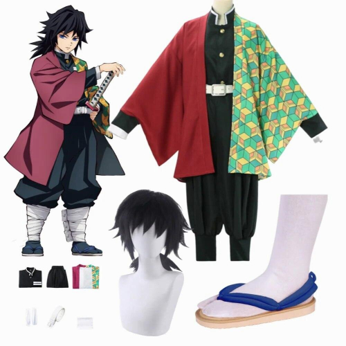 Anime kimono Cosplay Tomioka Giyuu Demon Slayers Kimetsu no Yaiba Shoes ...