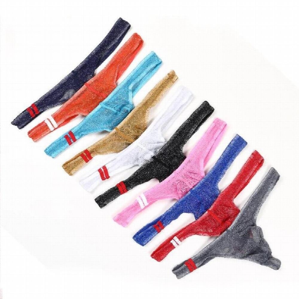 Mens Briefs G-String Thong Underpants Men See Through Jockstrap Bulge ...