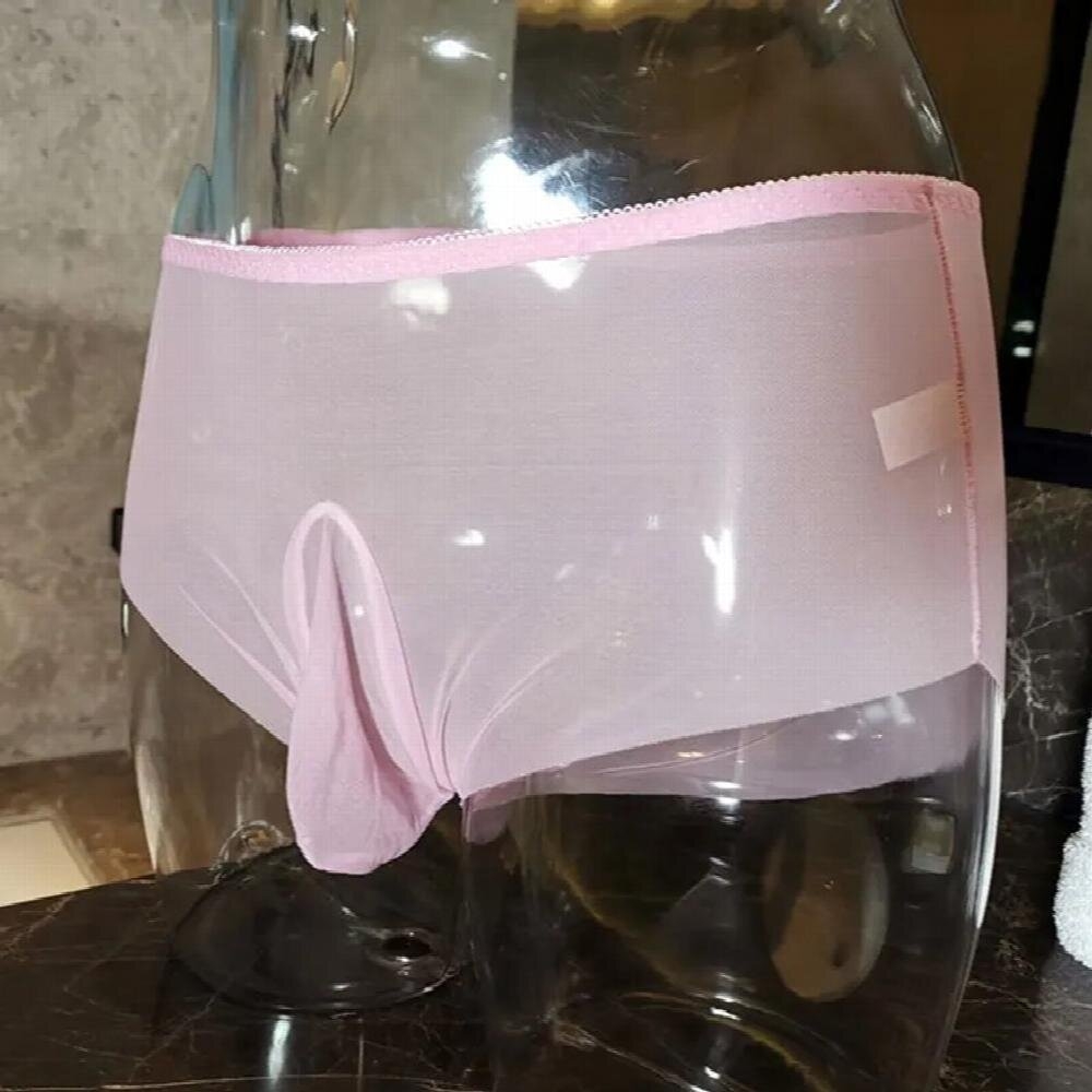 Sexy Men Mesh COCkRing G-string U Convex Pouch G-string Sheer See ...