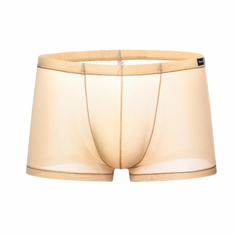 Howe Ray Ice Silk Men Underwear Pouch Thin Translucent Boxer Shorts U ...