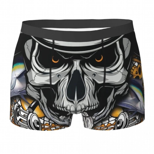Skull Printed Underwear skeleton standard Sublimation Boxer Shorts Men ...