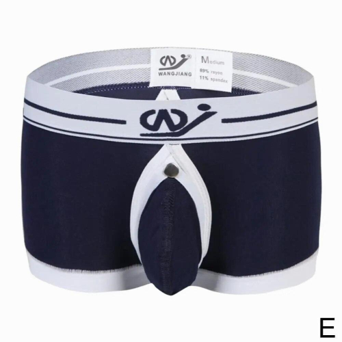 Boxer Shorts Men Sexy Open Back Underwear Male Remove Bag Separate Gay