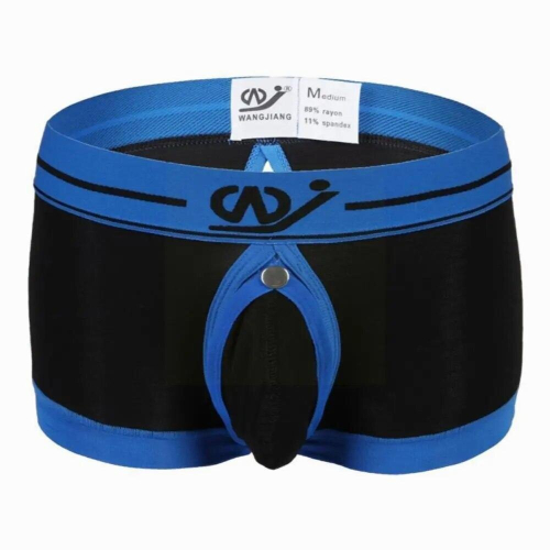 Boxer Shorts Men Sexy Open Back Underwear Male Remove Bag Separate Gay ...