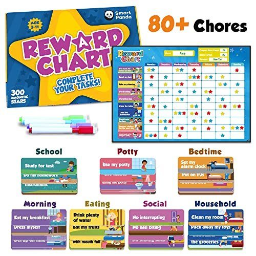 Magnetic Reward Chart for Children – 80+ Chores, Potty Training Reward ...