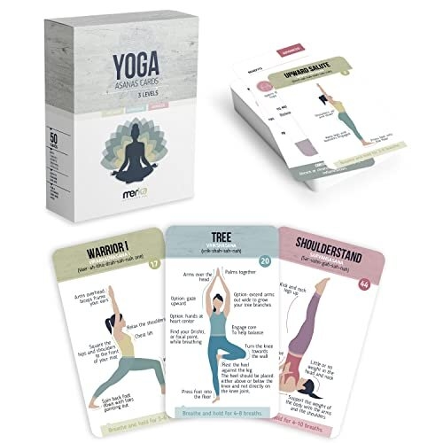 Yoga Pose Cards (50), Yoga Accessories for Beginners to Masters; Yoga ...