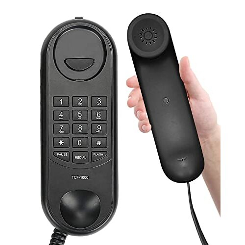 Corded Landline Telephone, Wall Mountable or Desk House Phones with Large Buttons, Home Phone ...