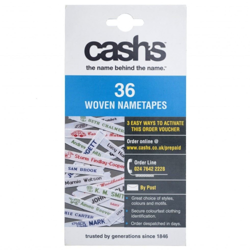 Cash Woven Nametapes - per pack of 36 on OnBuy