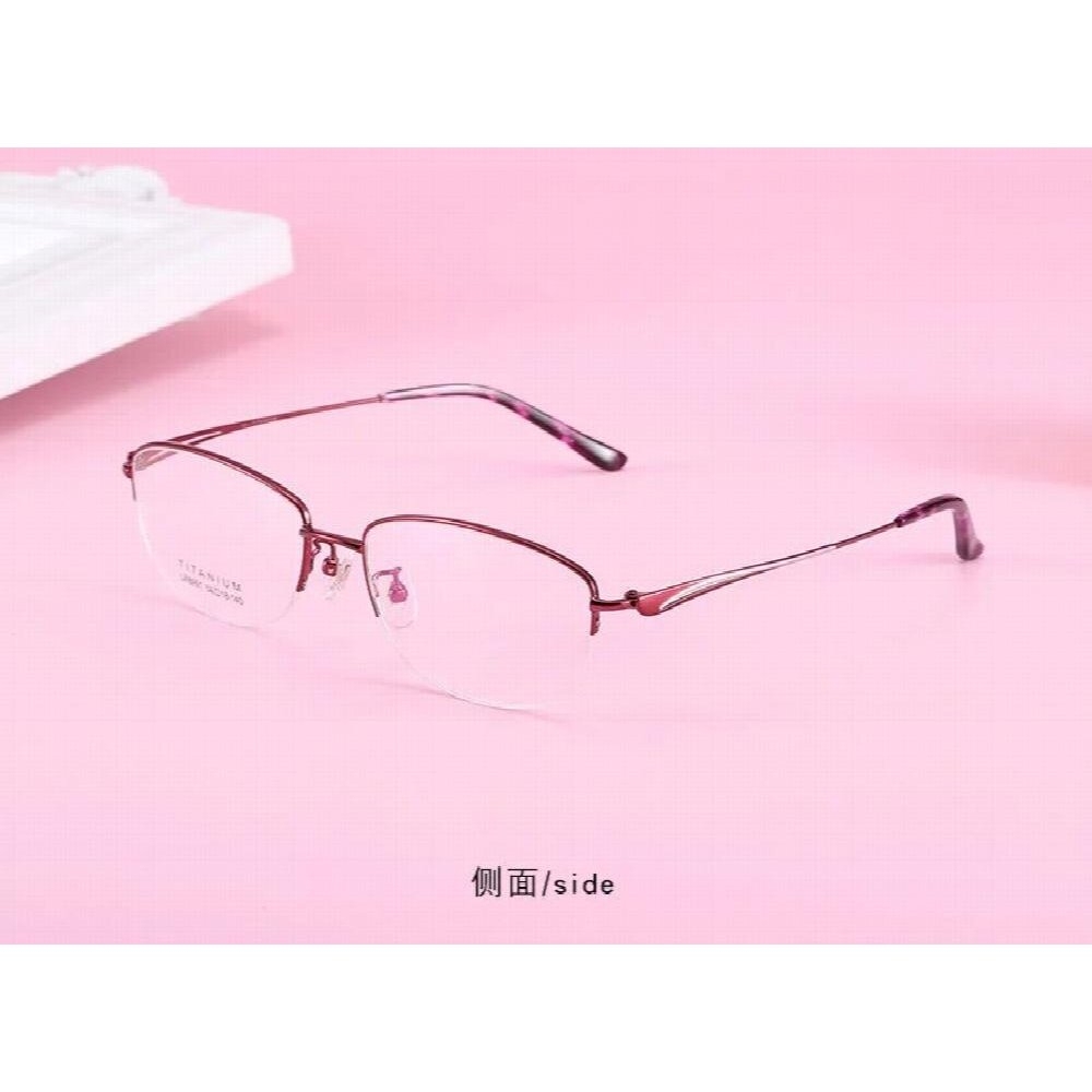 Vintage Half Rimless Eyeglasses Frame Optical Prescription Semi-Rim ...