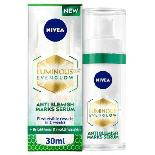 NIVEA Luminous 360 Even Glow Anti-Blemish Marks Face Serum 30ml on OnBuy