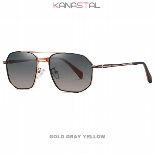 Men Polarized Sunglasses Bicolor Polygon Frame Sun Shade Mirror Eyewear ...
