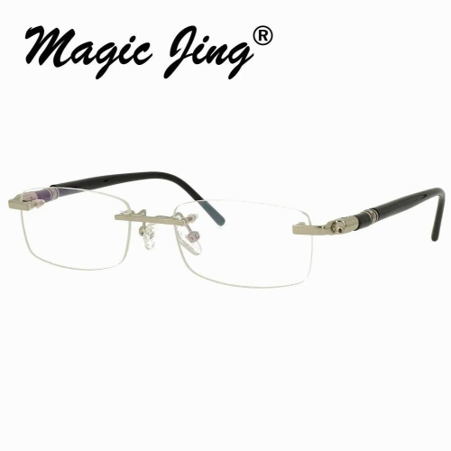 Rimless Metal Magnent Clip on Glasses Eyeglasses For Men Clip On ...