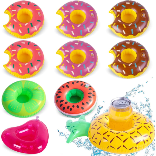 Inflatable Drink Holders,10 Packs Floats Cup Holders Floating Drink ...